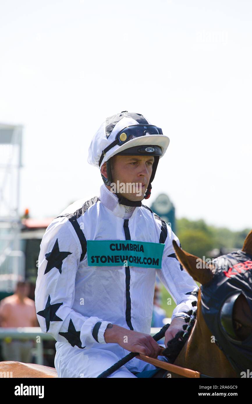 Jockey Clifford Lee on Bazball at York Races Stock Photo - Alamy