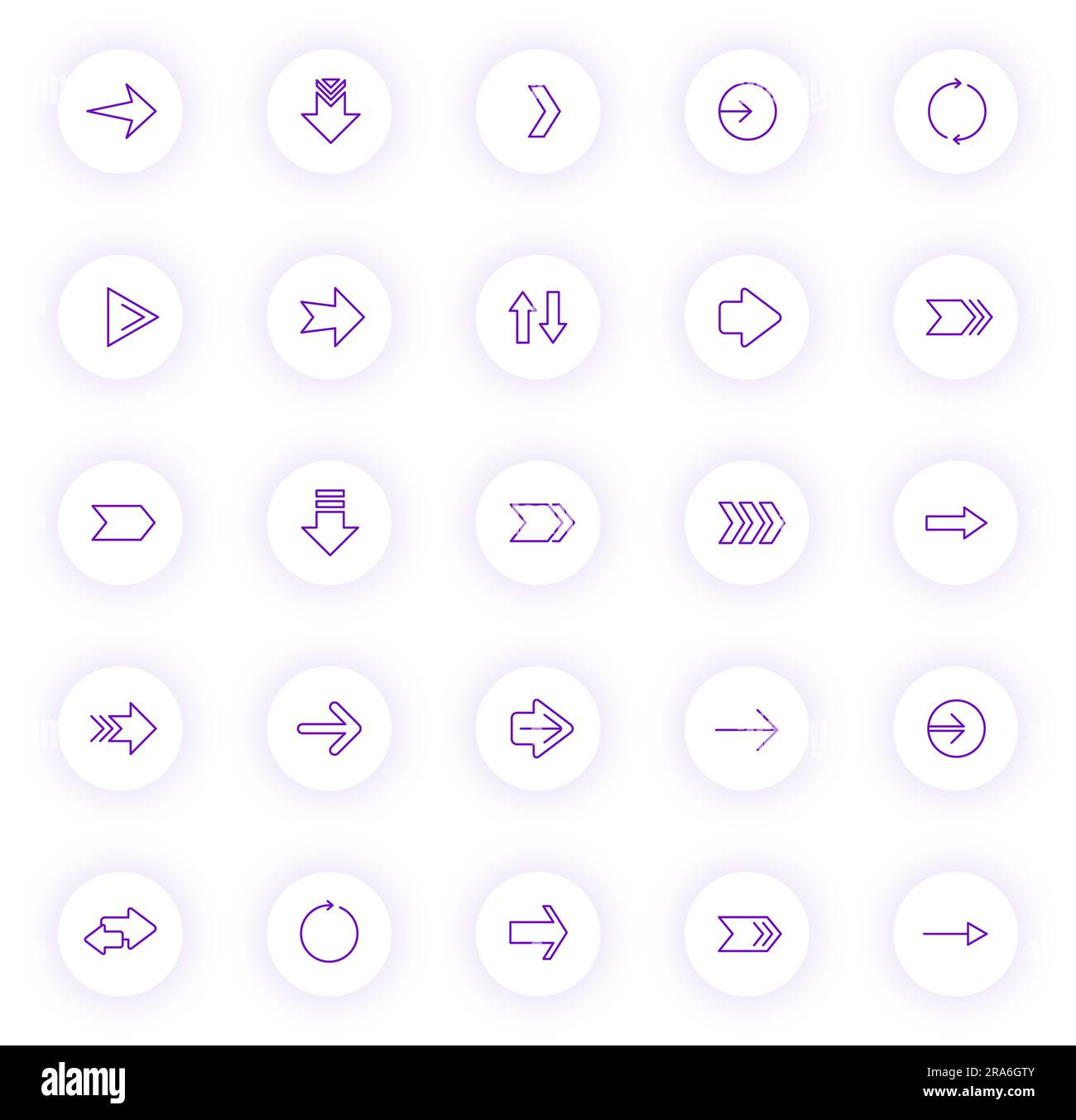 arrows purple color outline icons Stock Vector Image & Art - Alamy