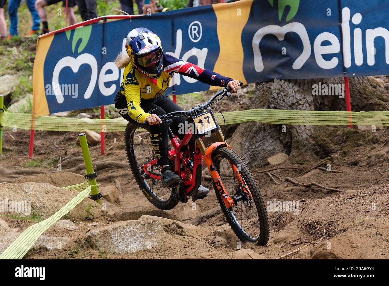 Jess Blewitt (NZL) in action during DH Elite Women race, at UCI MTB ...