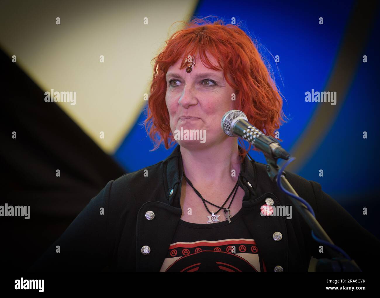 Sabine Hay, Derbyshire UK. 01 July 2023. Exile Music Festival. Caption: Red Ruff Picture: Mark ...