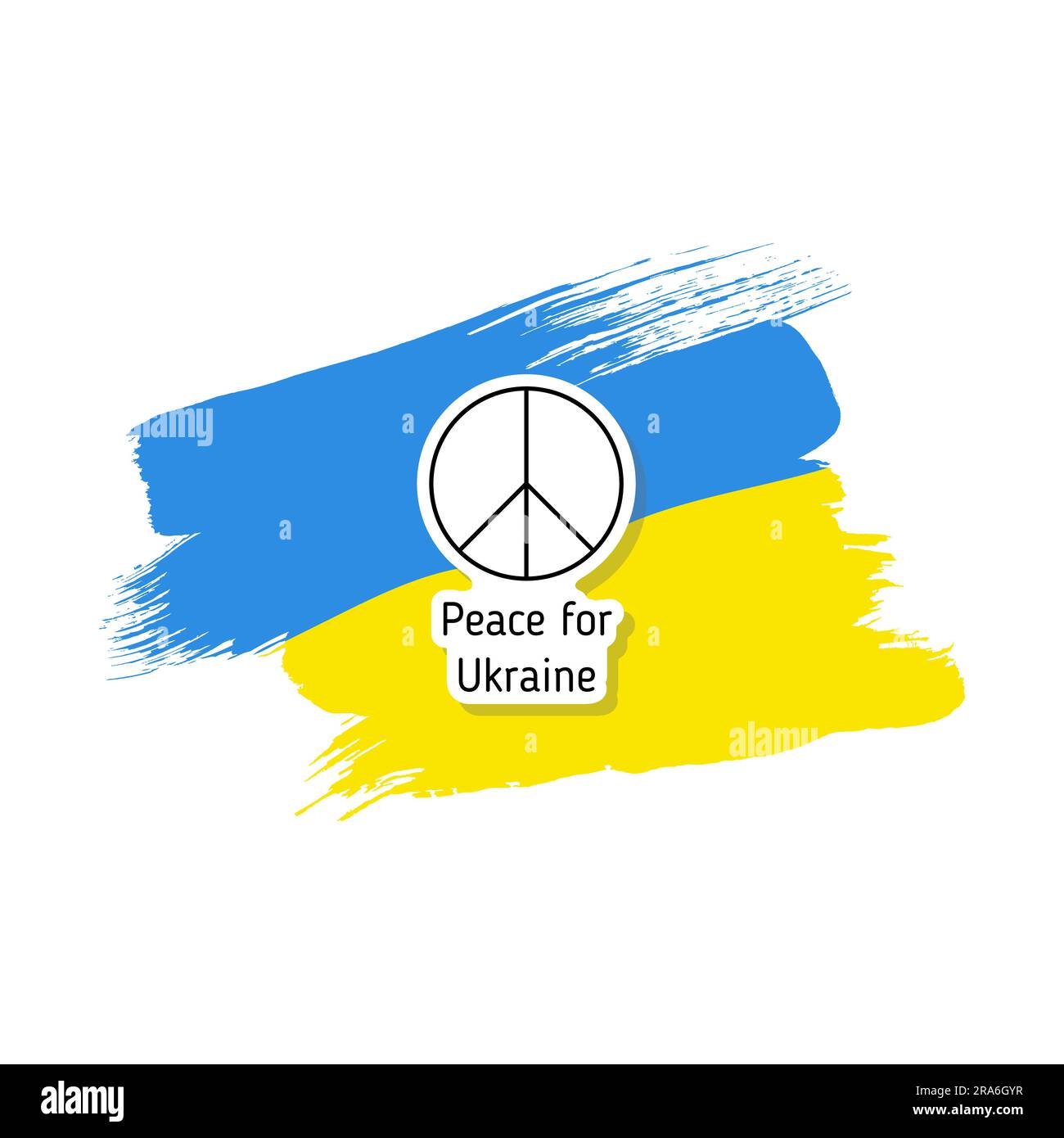 peace for Ukraine black and white sticker Stock Vector Image & Art - Alamy