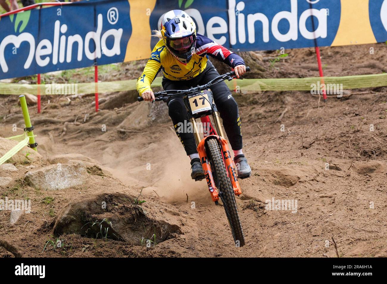 Jess Blewitt (NZL) in action during DH Elite Women race, at UCI MTB ...