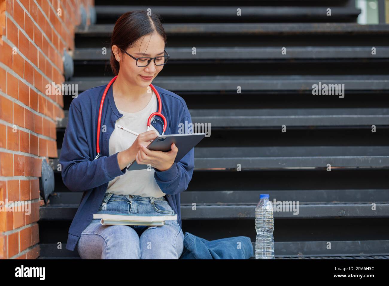 Doctor student enjoy self learning education at free time for learning ...