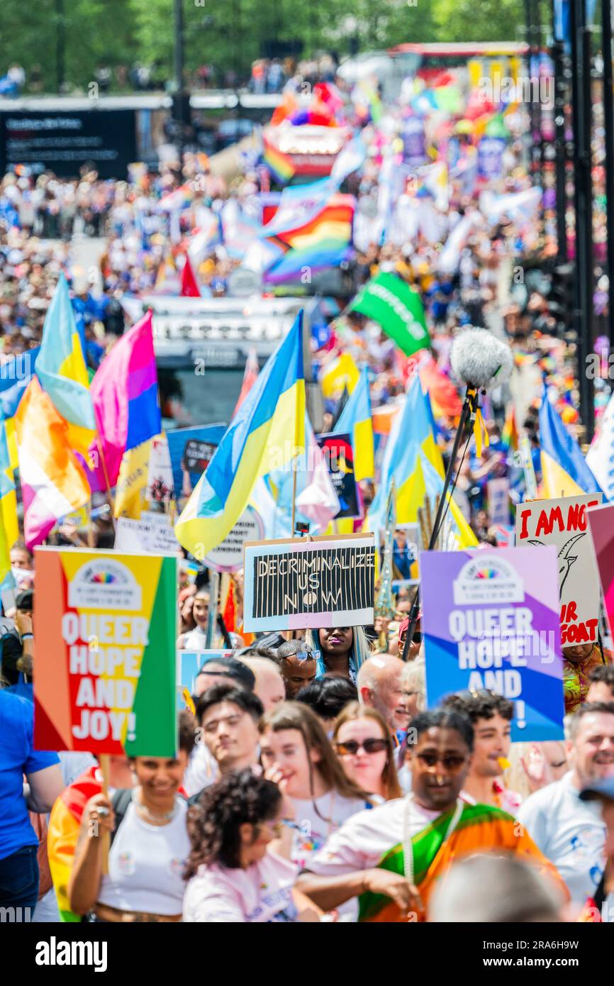 London, UK. 1st July, 2023. The annual Pride in London parade and ...