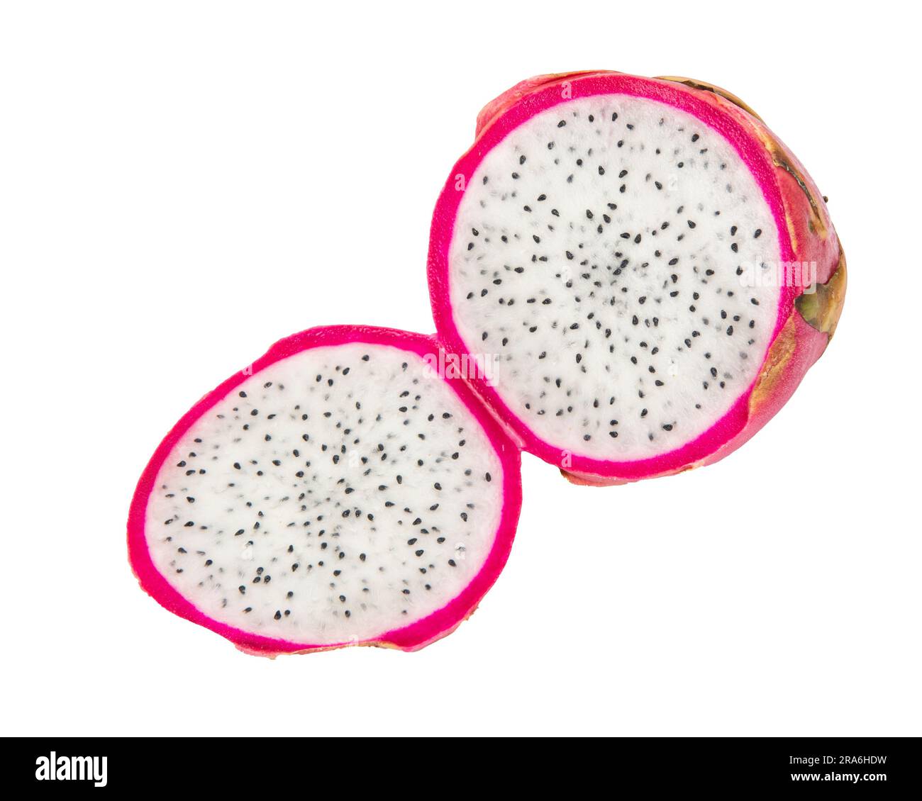 dragonfruit with slice isolated on white background Stock Photo - Alamy