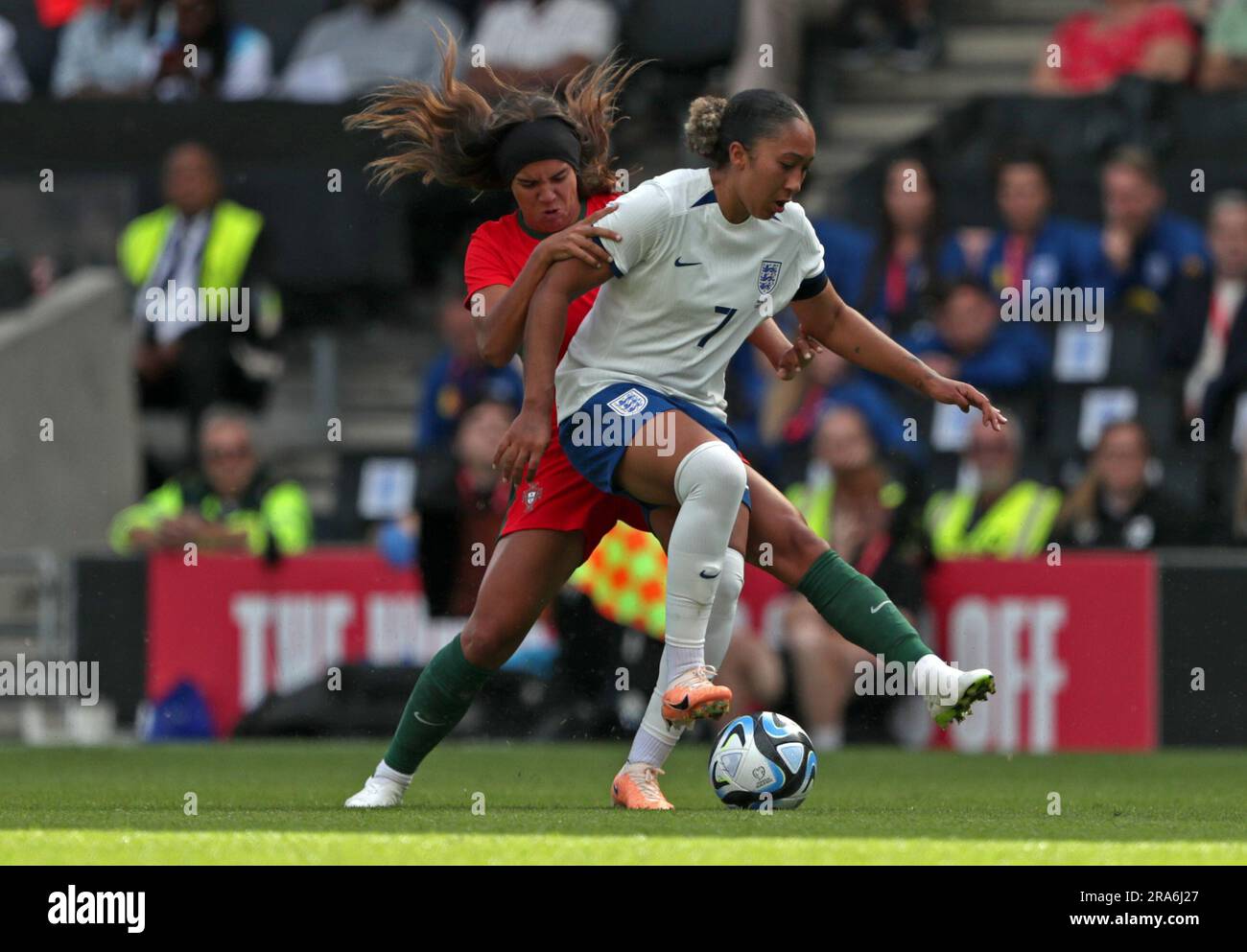 England's lauren james during a women's international friendly match at stadium mk, bletchley ...
