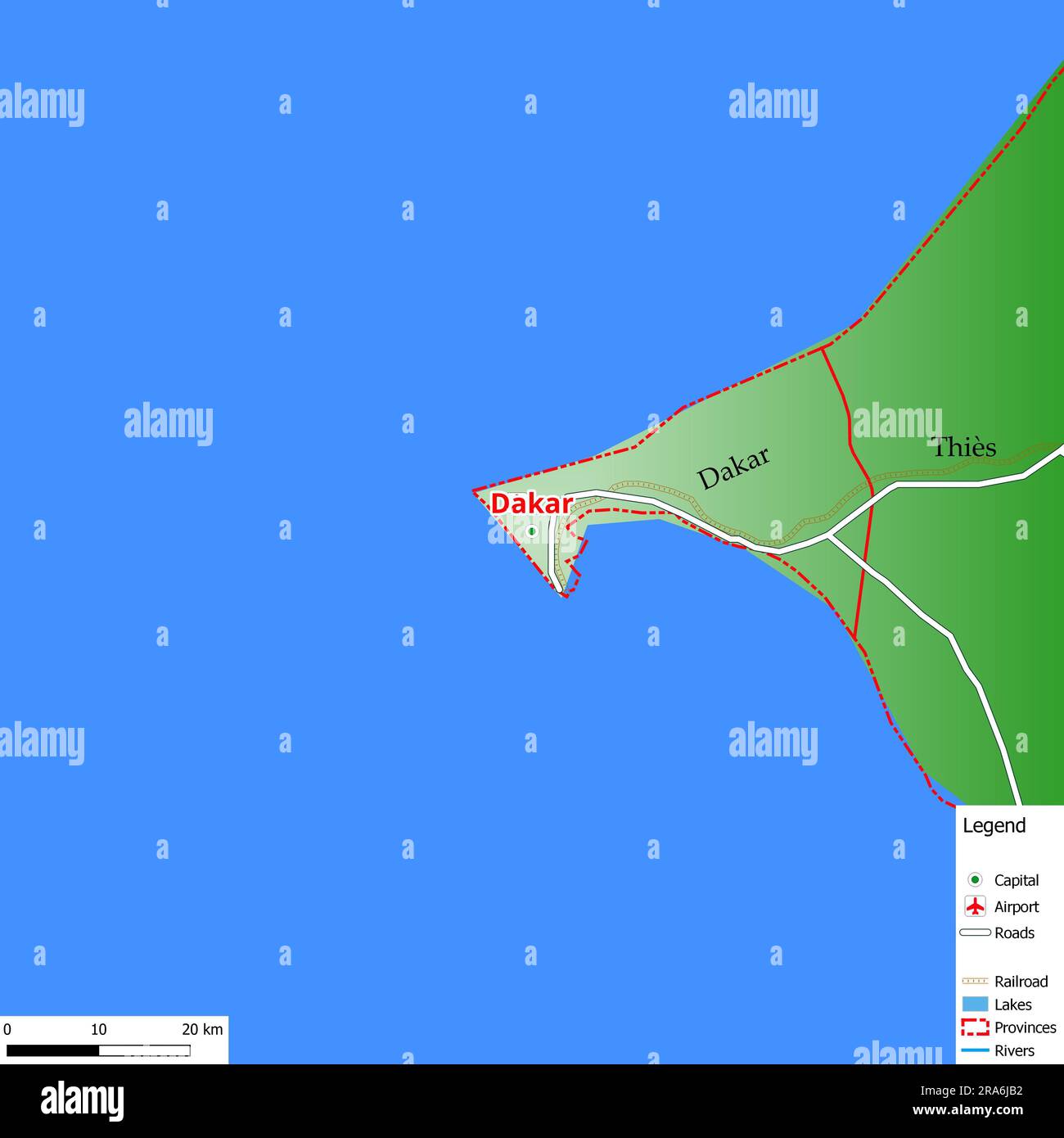 Map of dakar hi-res stock photography and images - Alamy