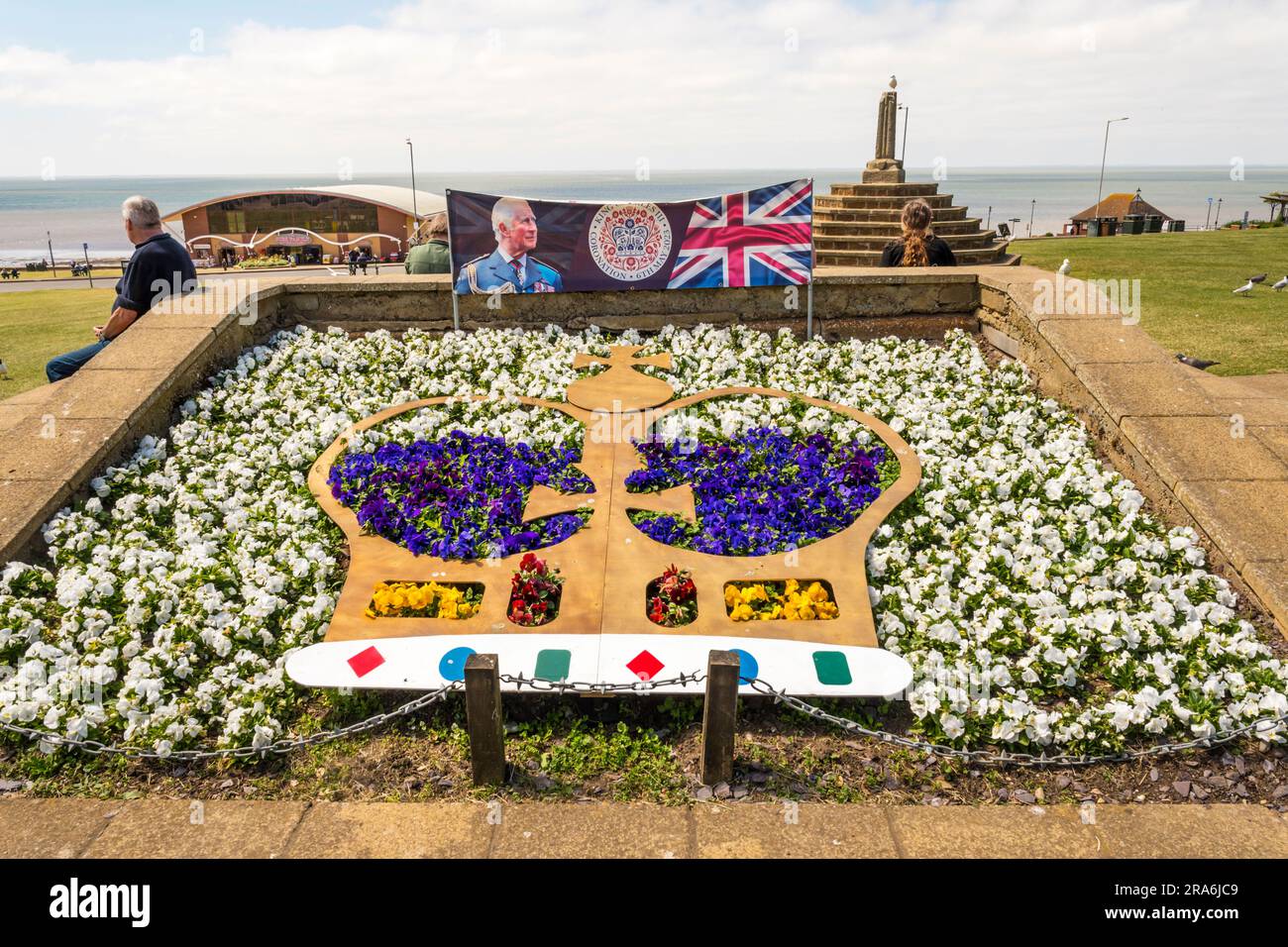 Floral display at Hunstanton in celebration of the coronation of King ...