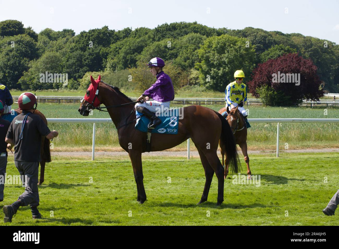 Jockey Graham Lee on Origintrail at York Races Stock Photo - Alamy