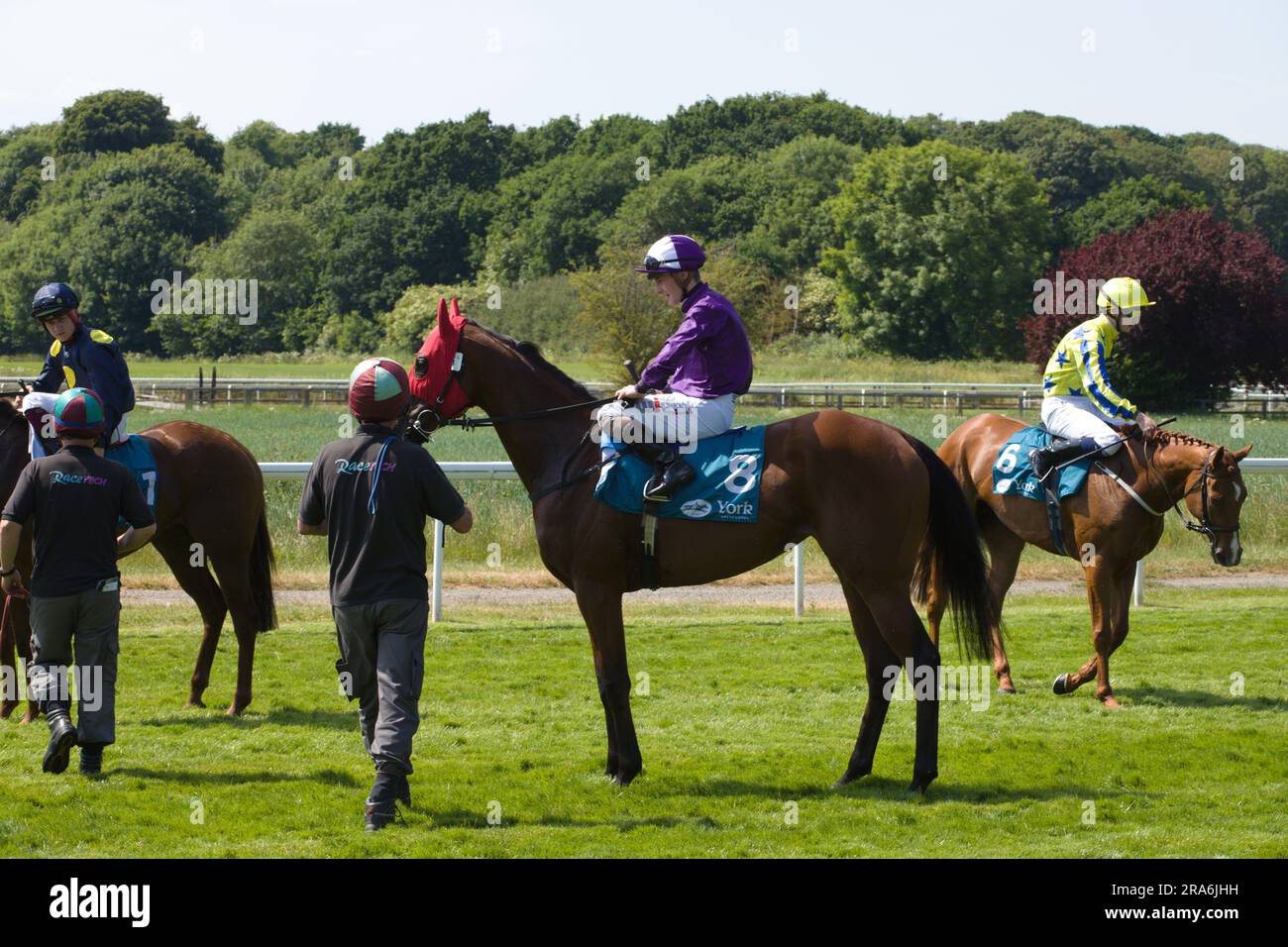 Jockey Graham Lee on Origintrail at York Races Stock Photo - Alamy