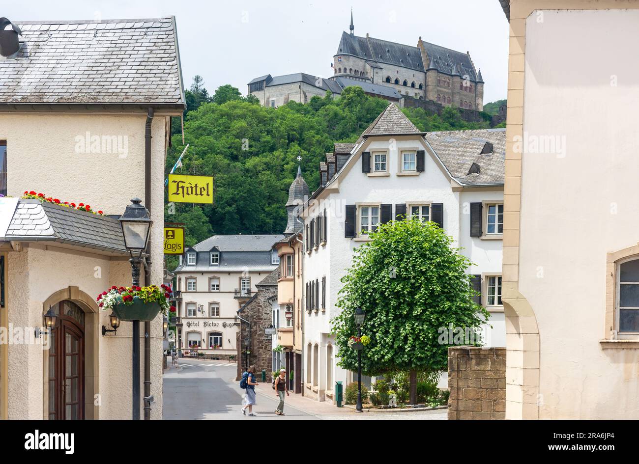 Vianden Castle and town centre, Rue de la Gare, Vianden, Canton of ...