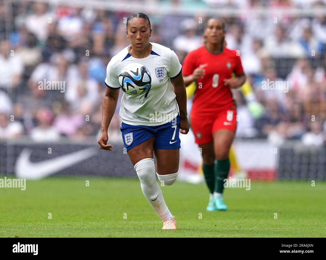 England's lauren james during a women's international friendly match at stadium mk, bletchley ...