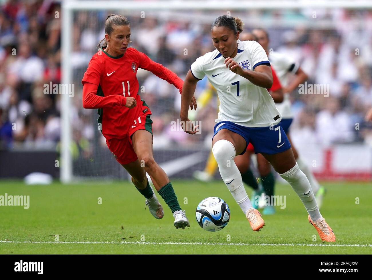 England's lauren james during a women's international friendly match at stadium mk, bletchley ...