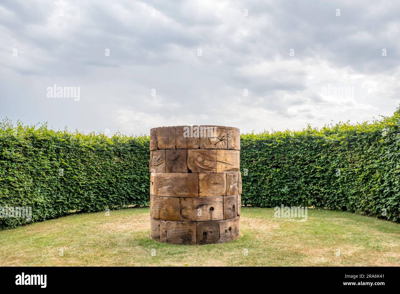 Round Sleeper Stack. Railway sleepers. 2023. Sean Scully at Houghton ...