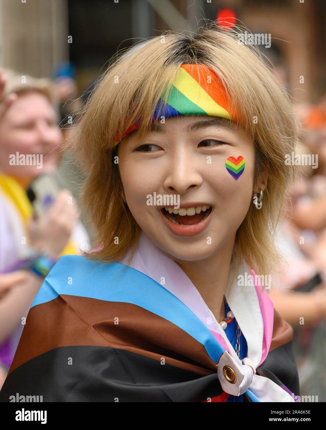 Pride In London parade from Hyde Park Corner to Westminster ...
