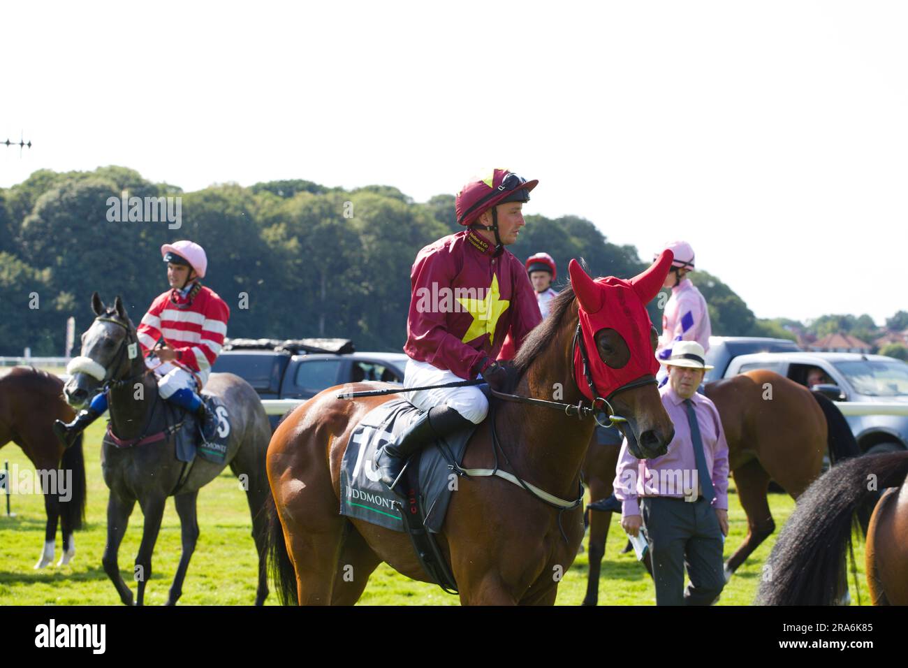 Jockey Duran Fentiman on Angel Shared at York Races Stock Photo - Alamy