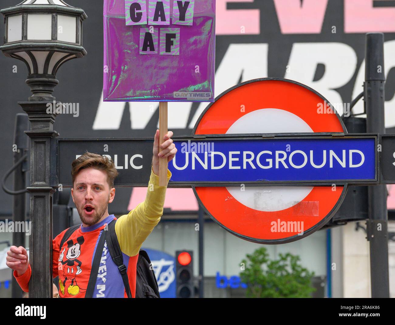 Pride In London parade from Hyde Park Corner to Westminster ...