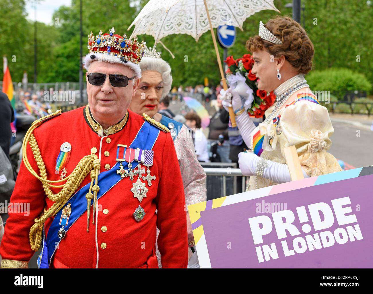 Pride In London parade from Hyde Park Corner to Westminster ...