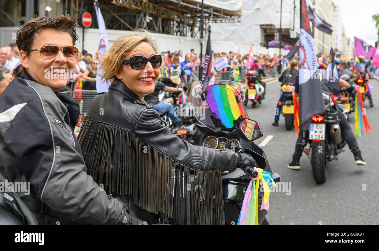 Pride In London parade from Hyde Park Corner to Westminster ...