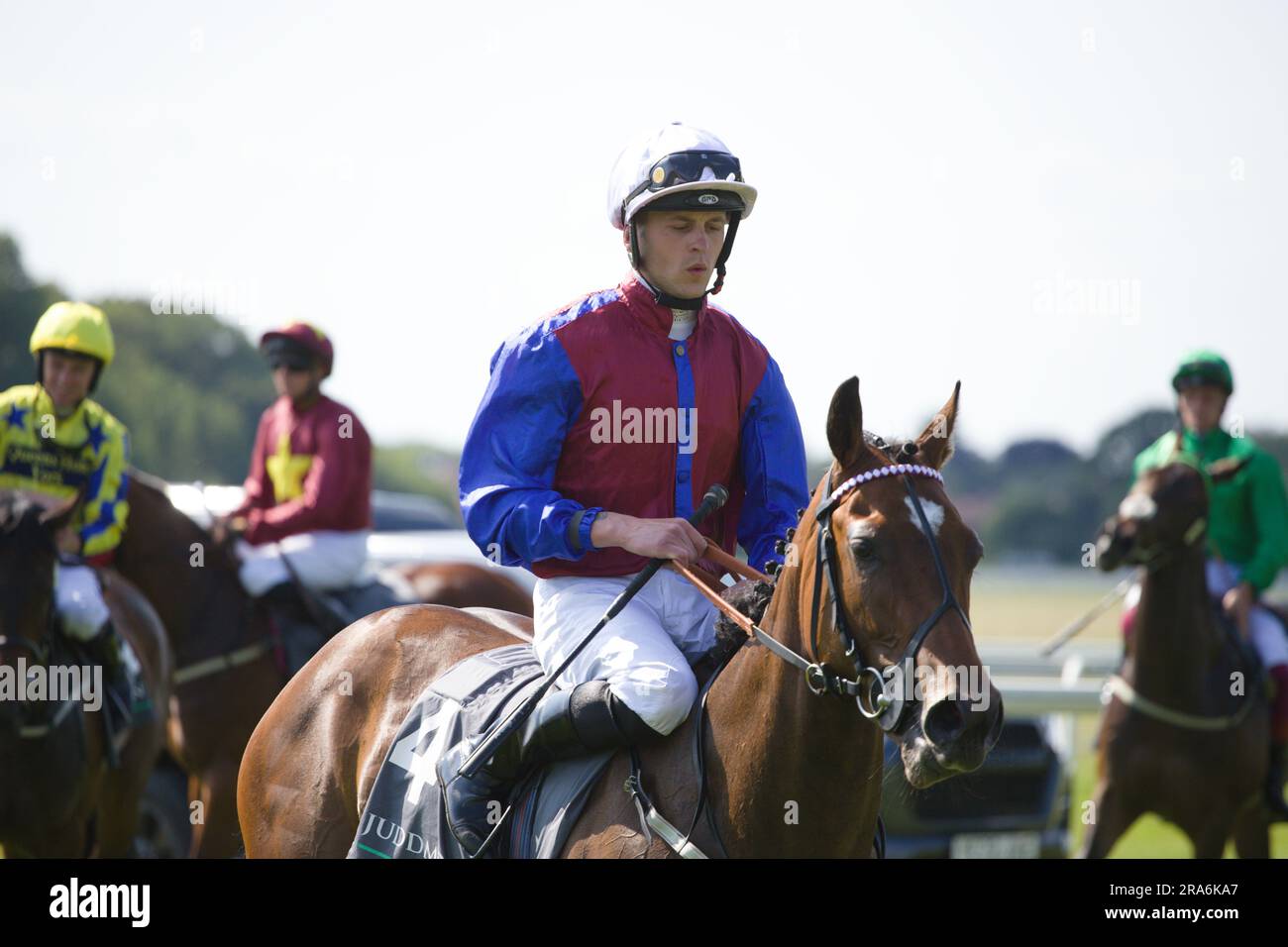 Jockey Clifford Lee on Harvanna at York Races Stock Photo - Alamy