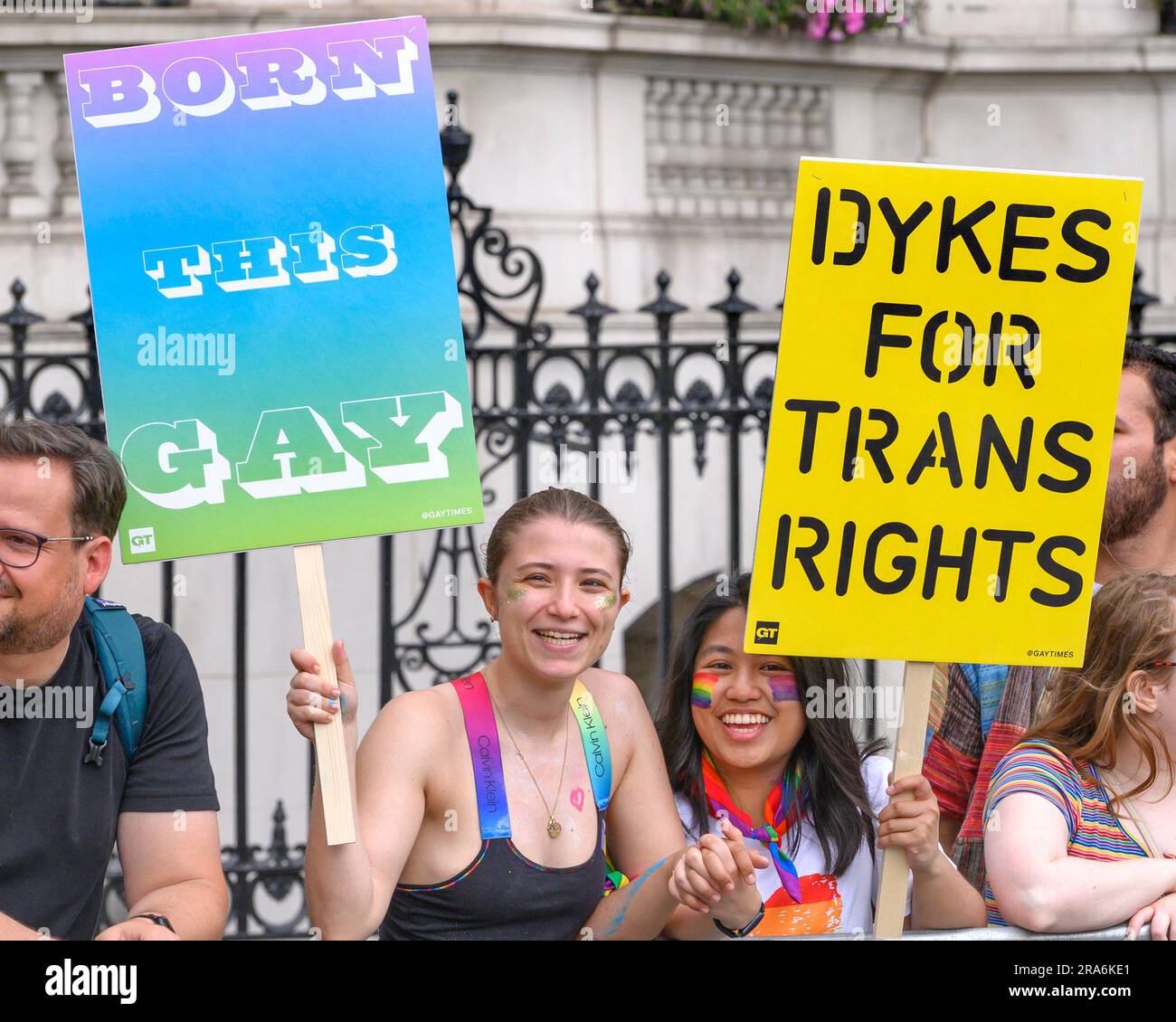Pride In London parade from Hyde Park Corner to Westminster ...