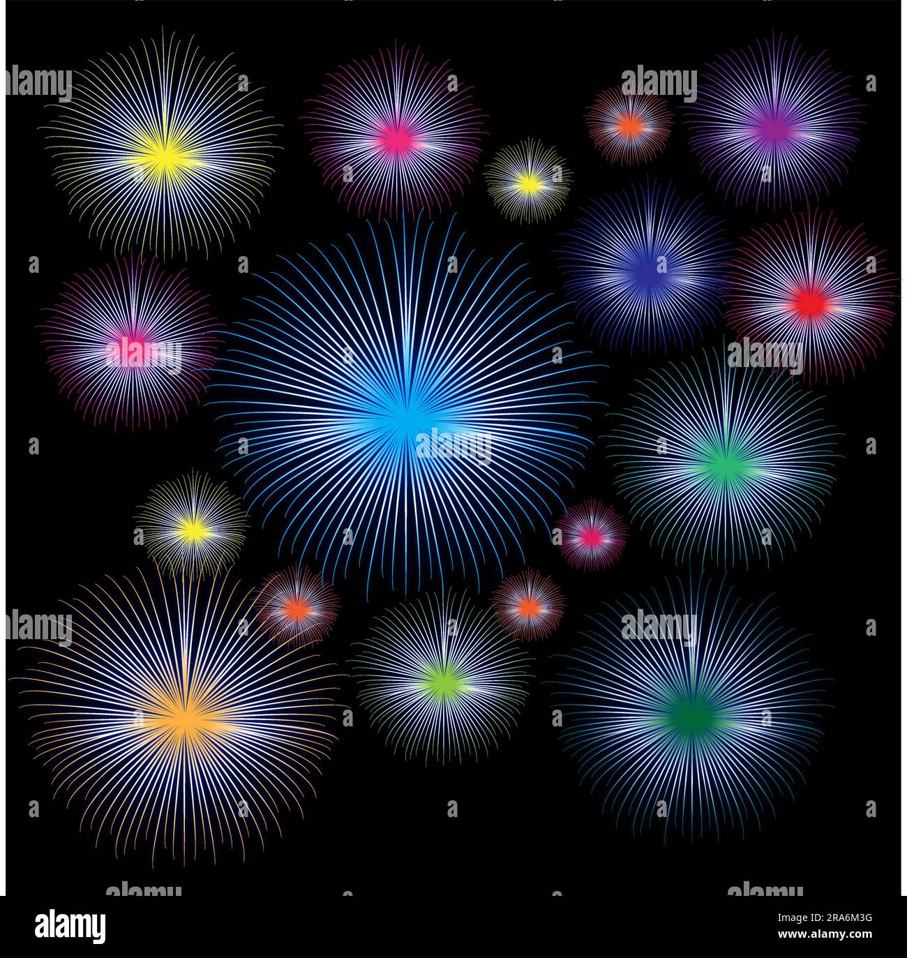 beautiful elegant circular star pattern sun explosion burst blast fire ...