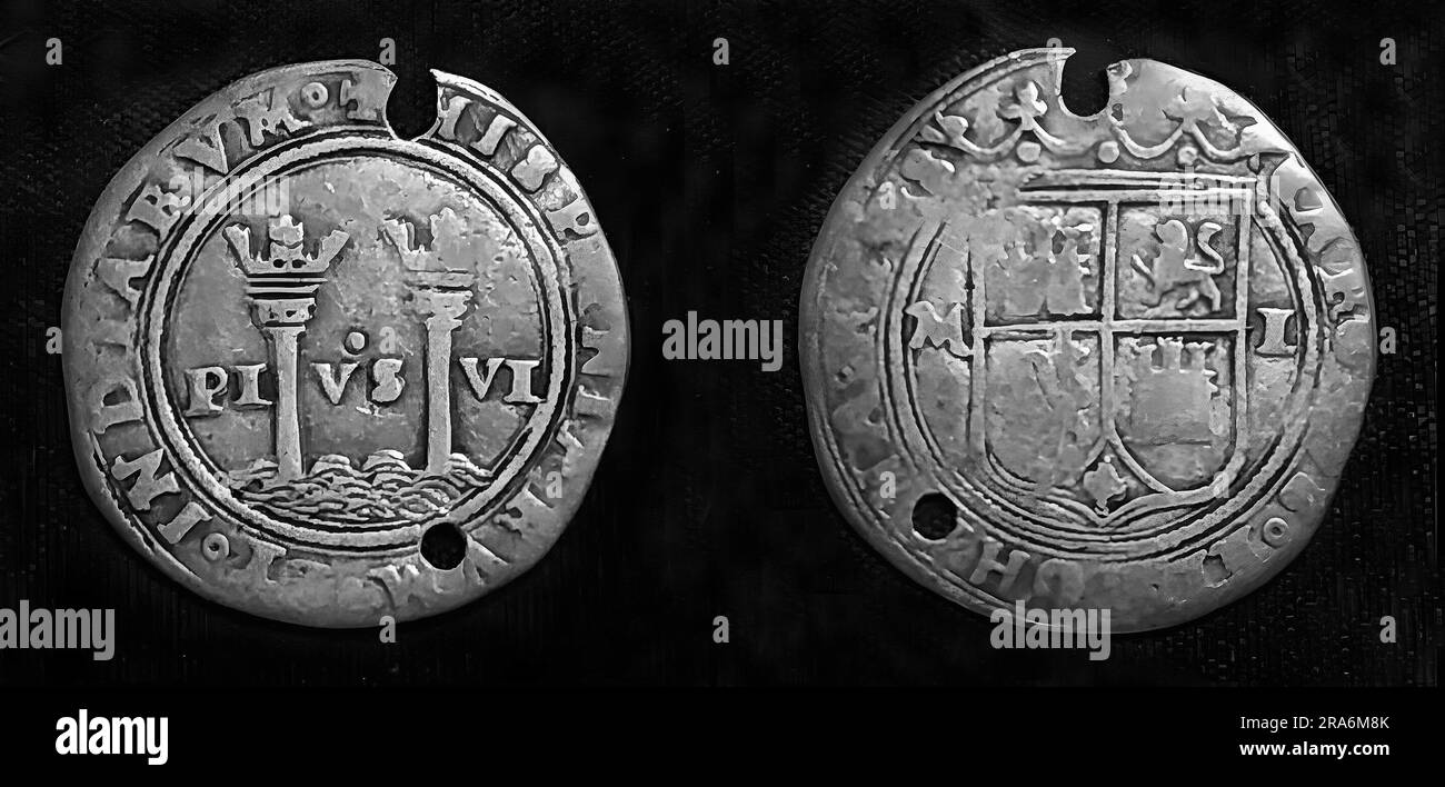 Spain coin coins Black and White Stock Photos & Images - Alamy