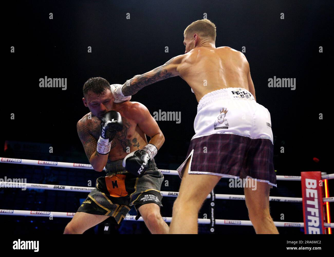 Jordan Ellison (left) and Cory O'Regan in action during their ...
