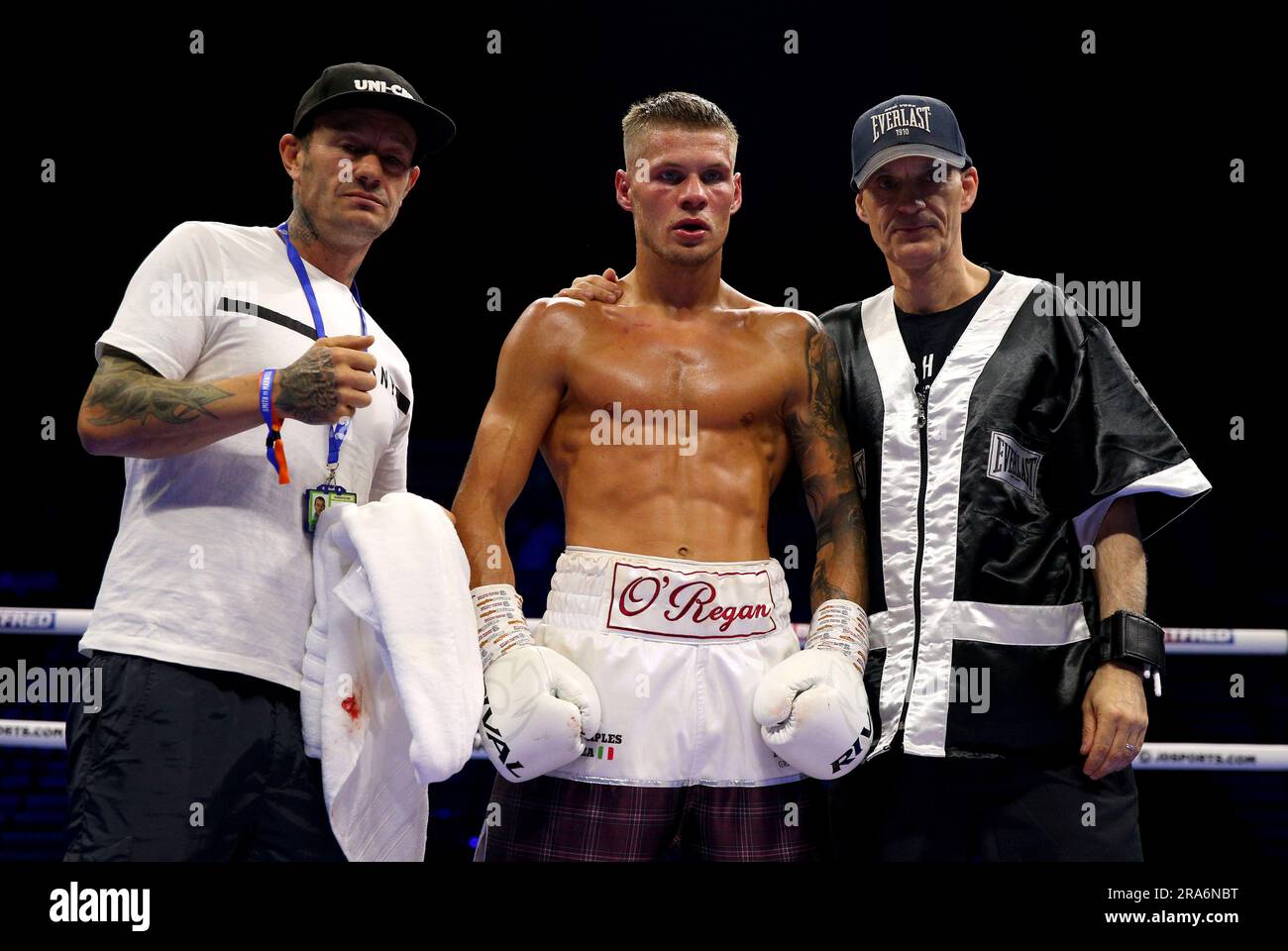 Cory O'Regan celebrates defeating Jordan Ellison after their ...