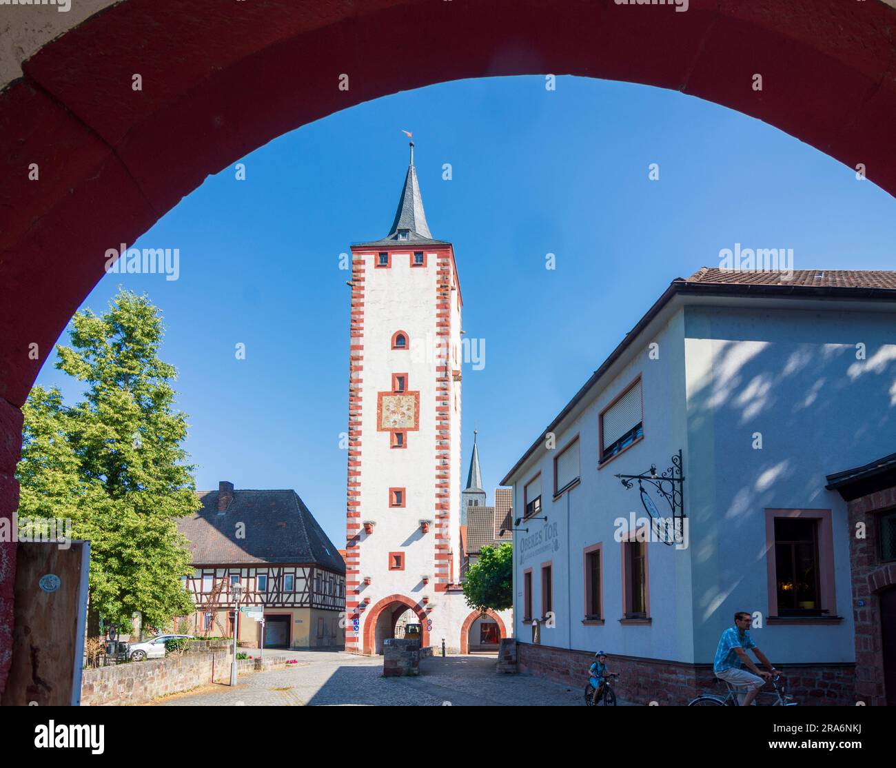 Karlstadt: tower of city wall Oberer Torturm (Katzenturm) in ...