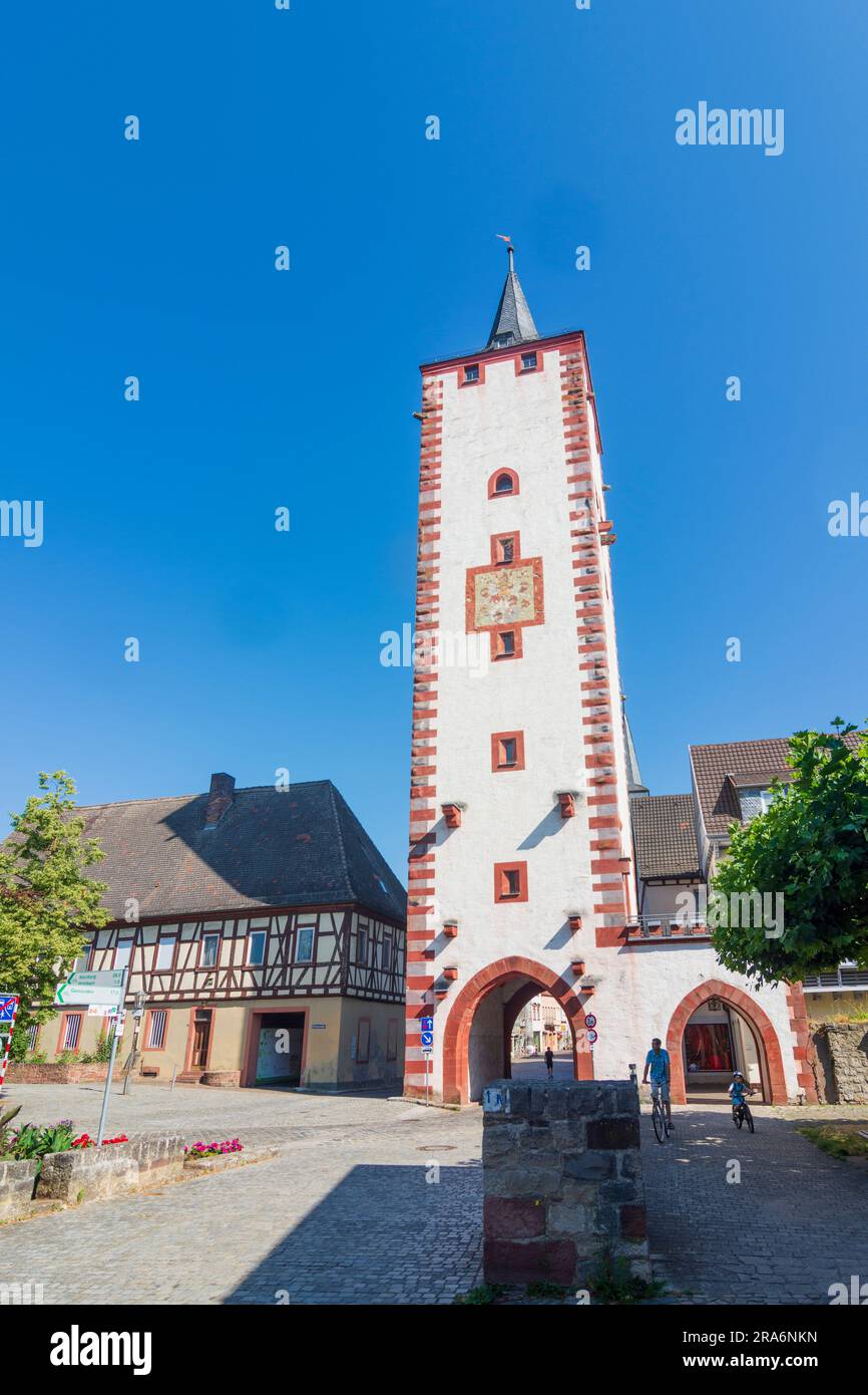 Karlstadt: tower of city wall Oberer Torturm (Katzenturm) in ...