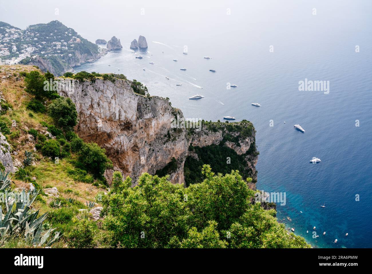 Capri from above, Gulf of Naples, Italy Stock Photo - Alamy