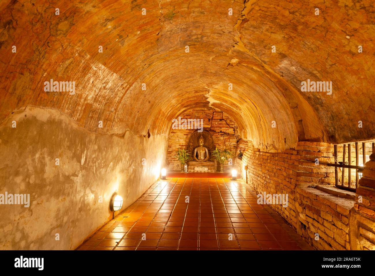 Wat Umong Temple, Chiang Mai. Thailand. Buddha statue in the tunnel ...