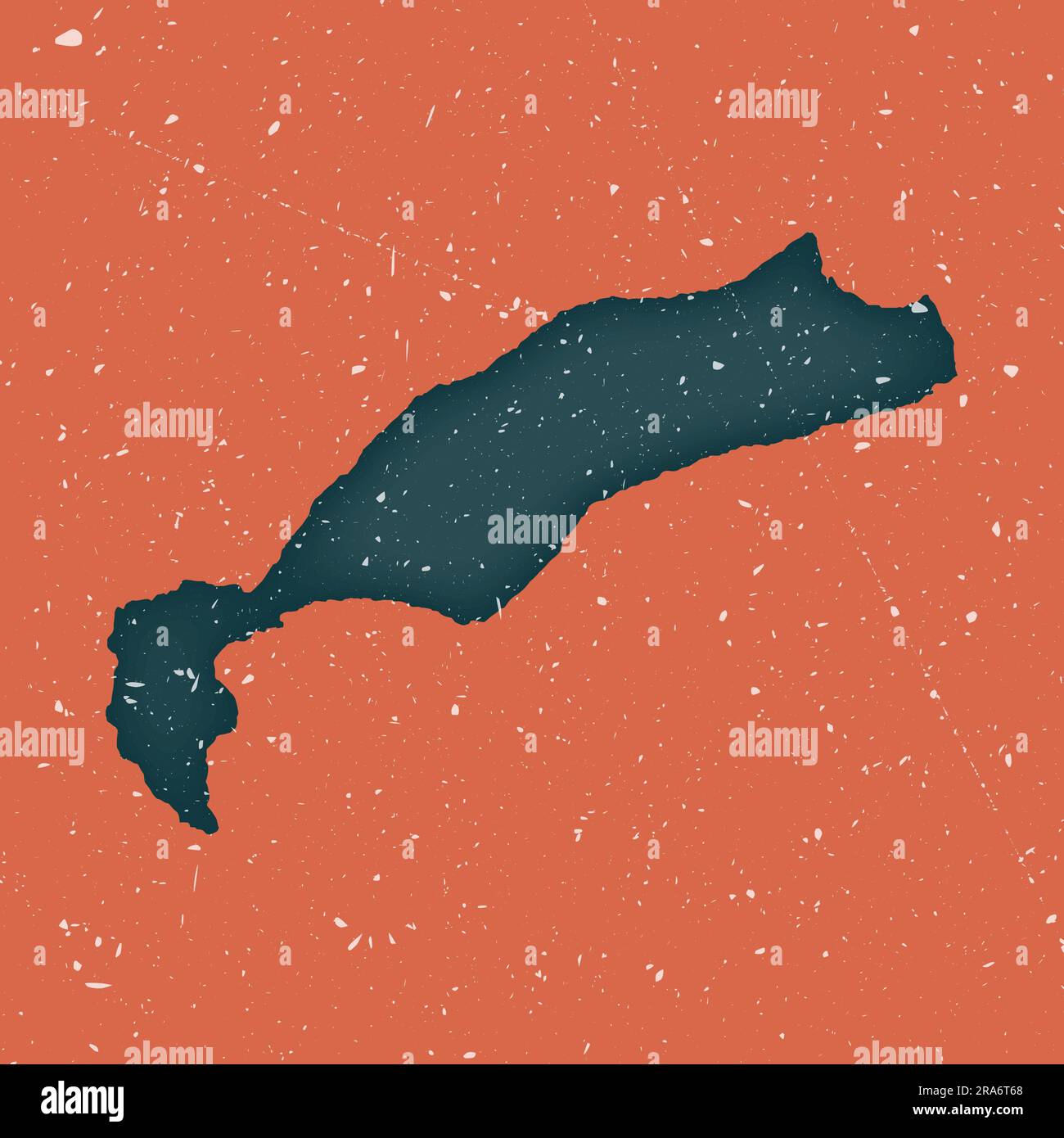 Kos vintage map. Grunge map of the island with distressed texture. Kos ...