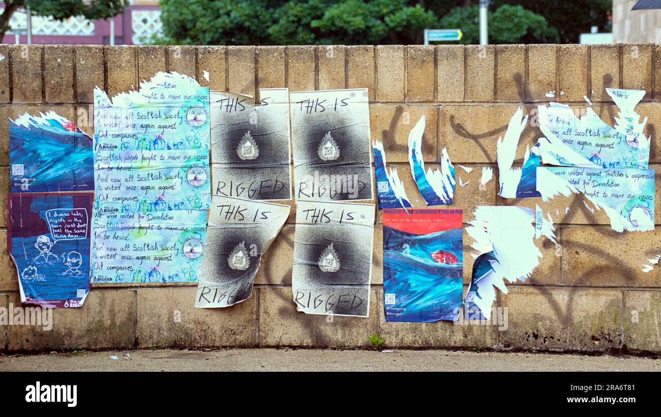 this is rigged just stop oilmass poster campaign Stock Photo - Alamy