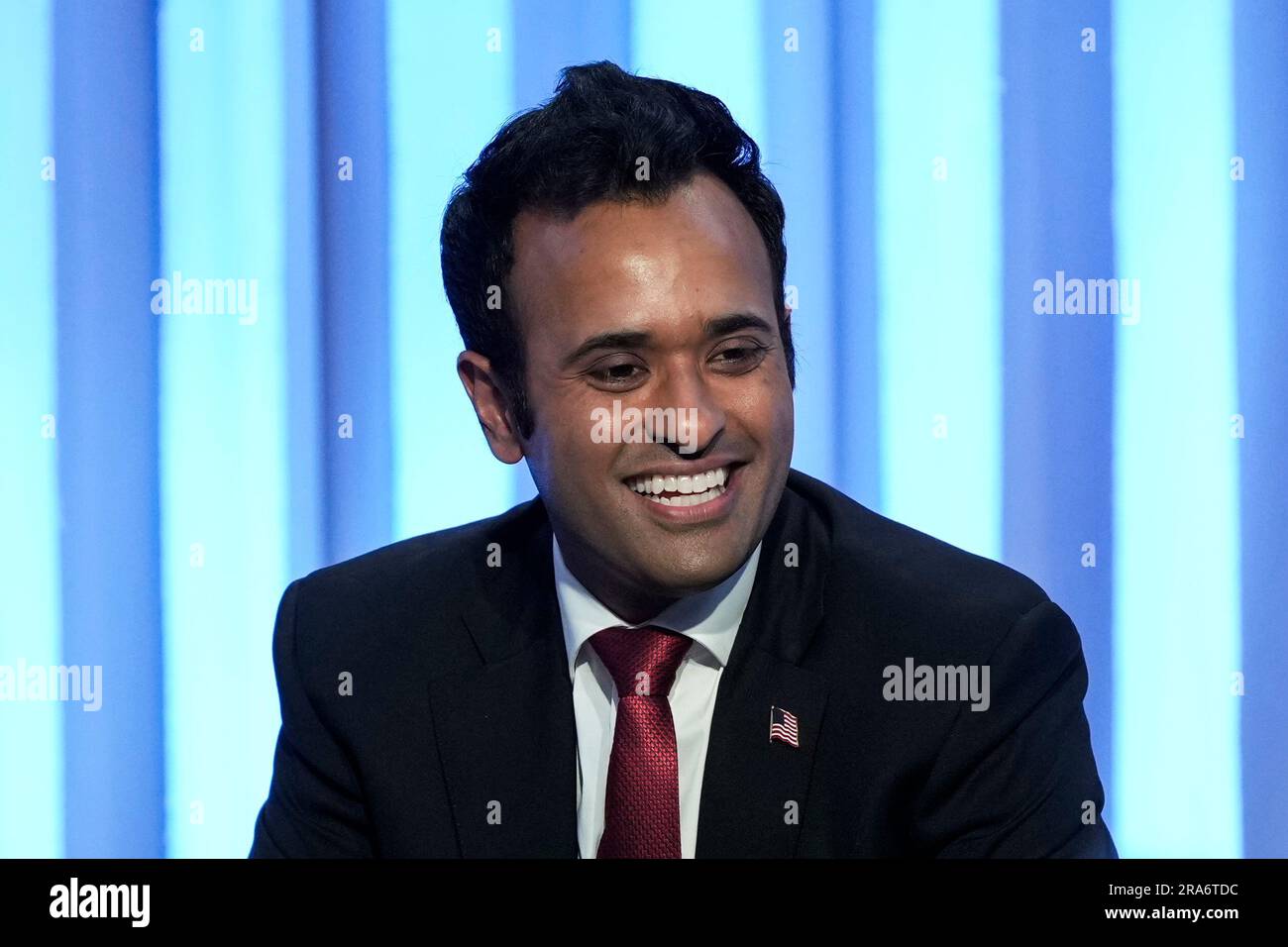 Republican presidential candidate and businessman Vivek Ramaswamy at ...