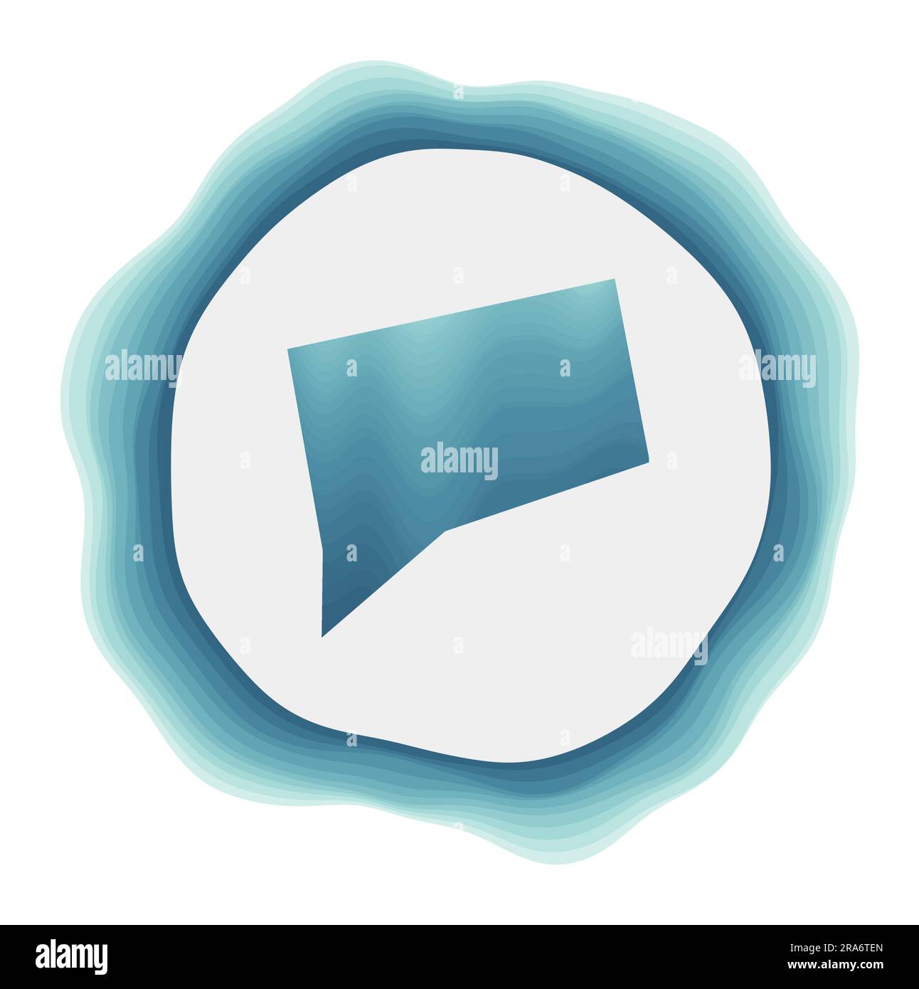 Connecticut logo. Badge of the US state. Layered circular sign around ...