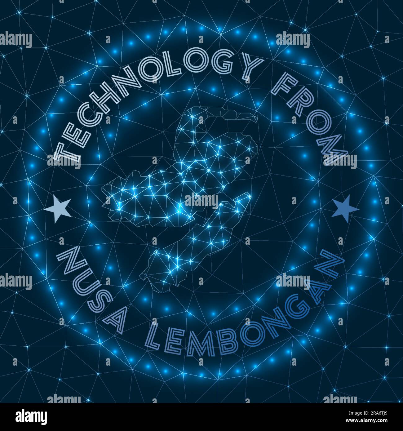 Technology From Nusa Lembongan. Futuristic geometric badge of the ...
