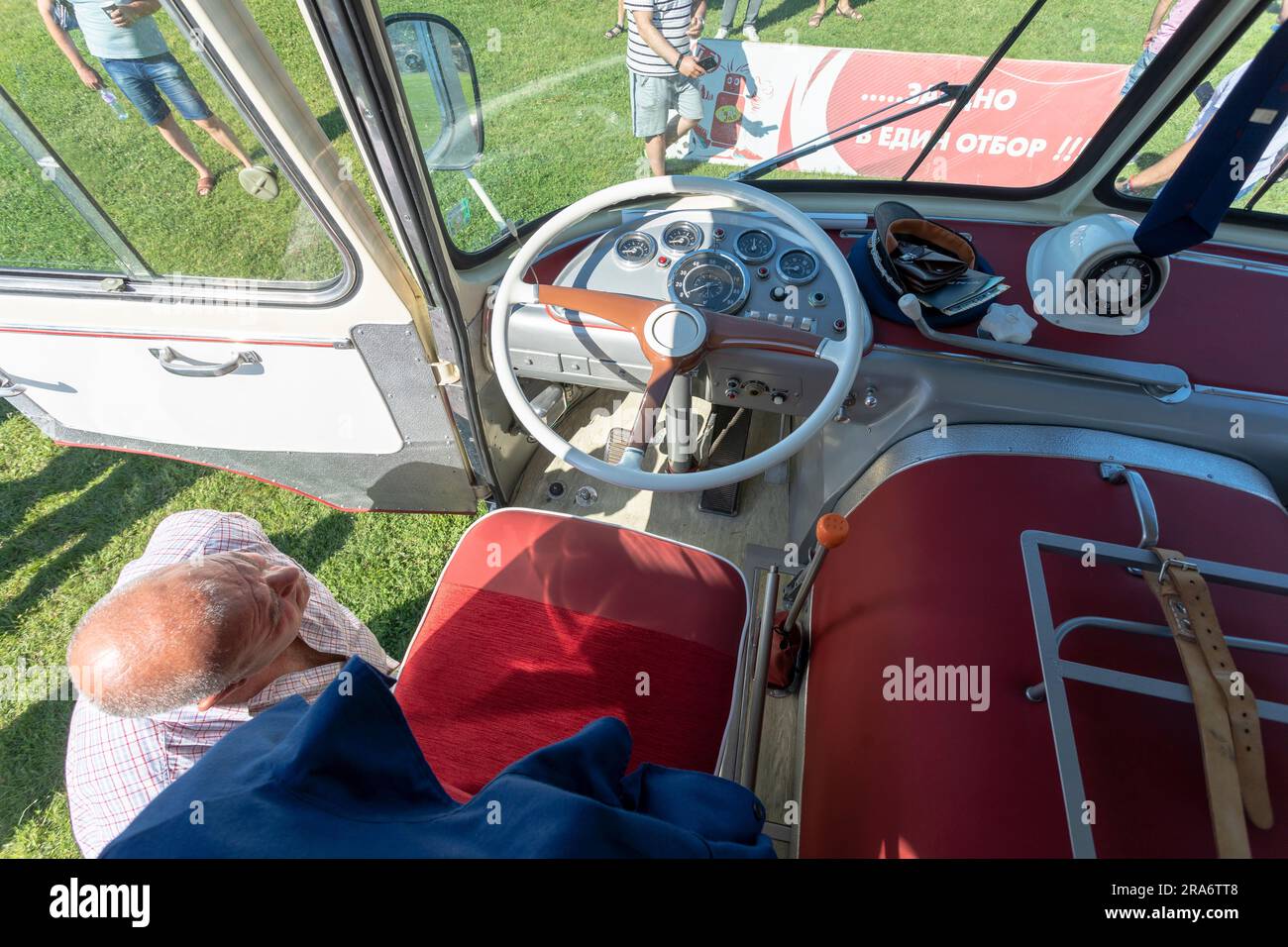 Brestovitsa, Bulgaria - July 01, 2023: Second gathering of retro buses ...