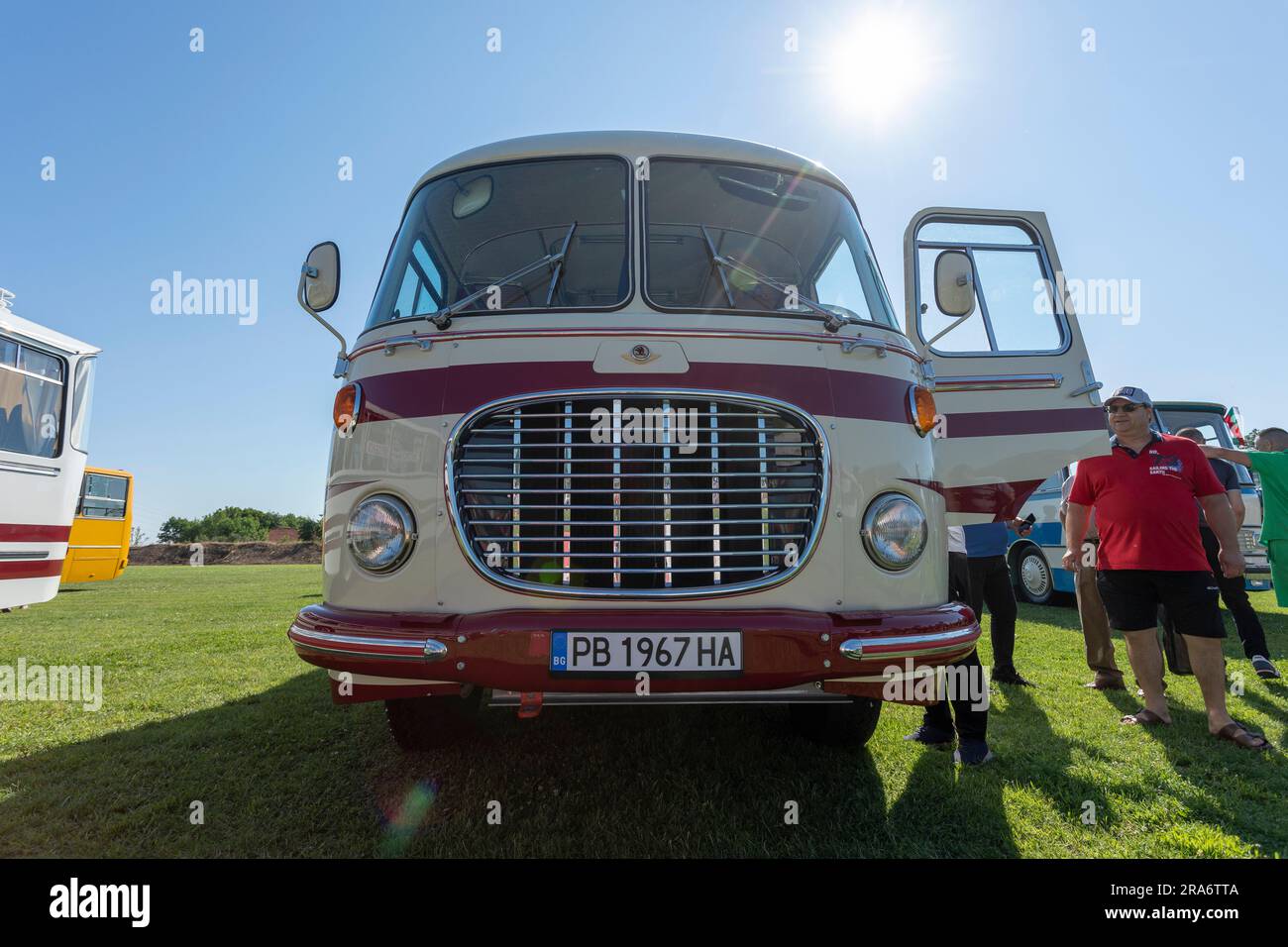 Brestovitsa, Bulgaria - July 01, 2023: Second gathering of retro buses ...