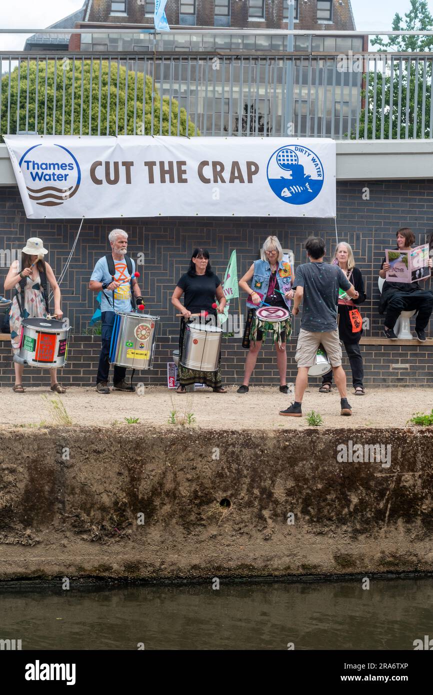 July 1st, 2023. Extinction Rebellion Protest during the Guildford Raft ...