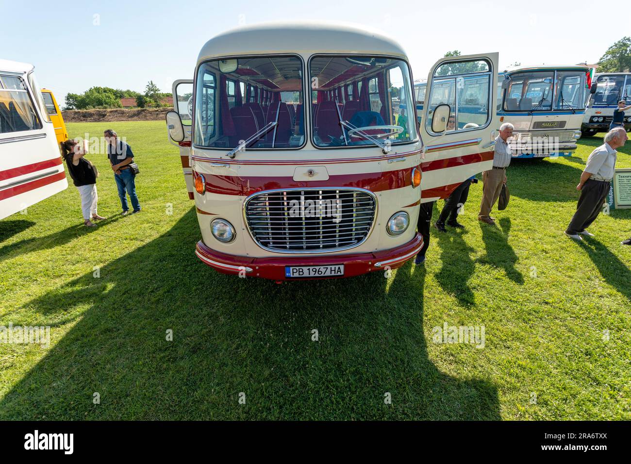 Brestovitsa, Bulgaria - July 01, 2023: Second gathering of retro buses ...