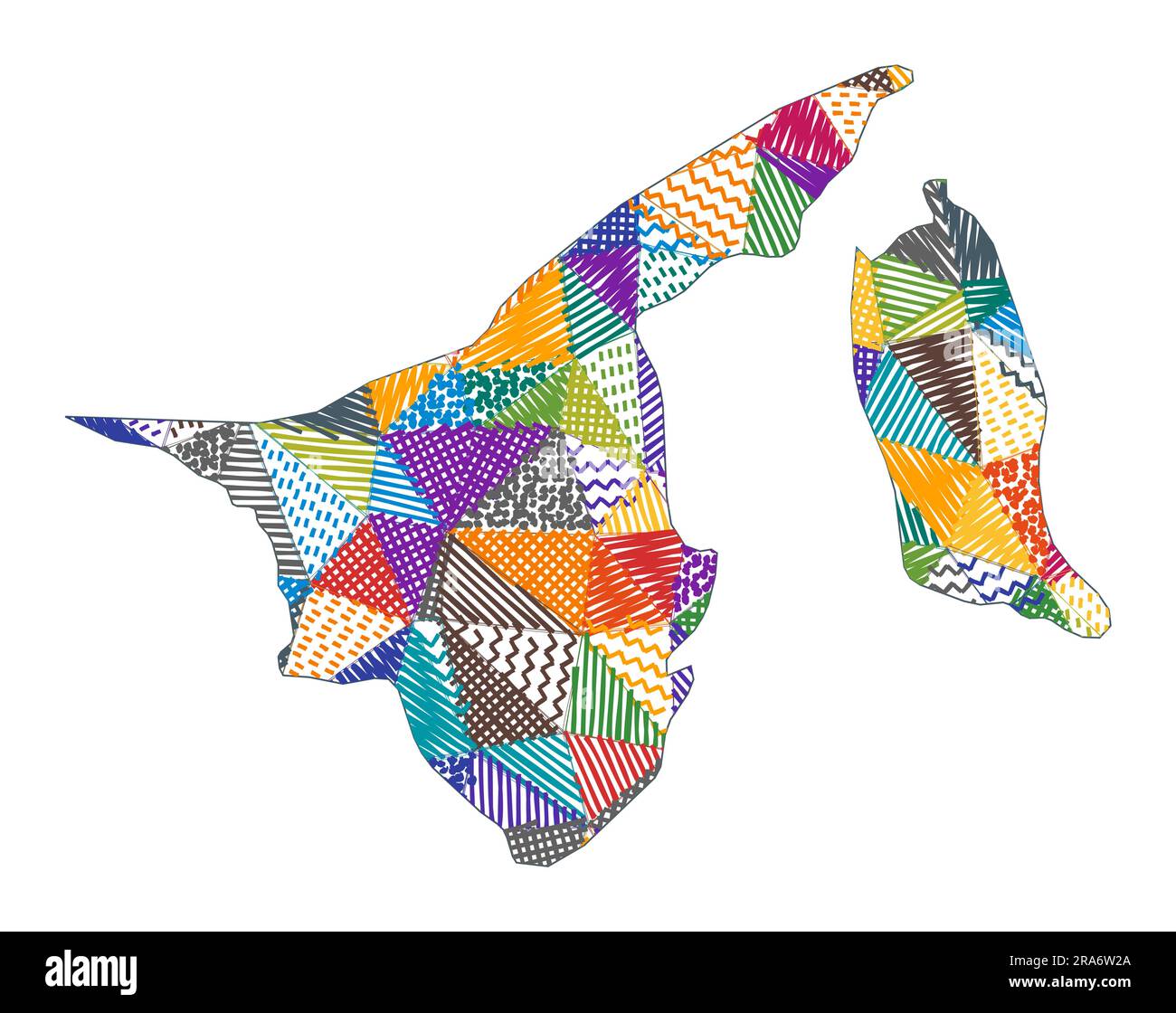 Map of brunei isolated hi-res stock photography and images - Alamy