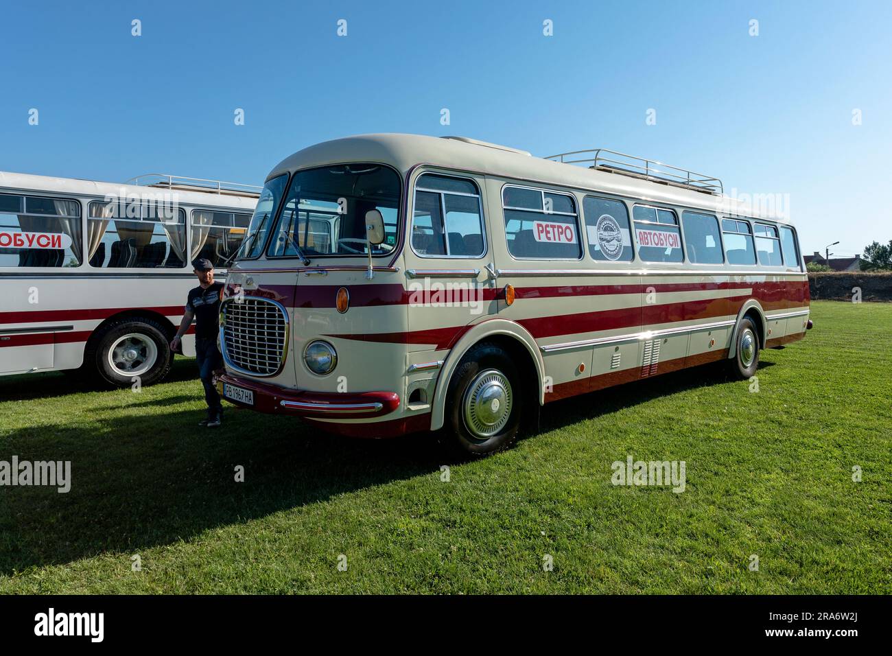 Brestovitsa, Bulgaria - July 01, 2023: Second gathering of retro buses ...
