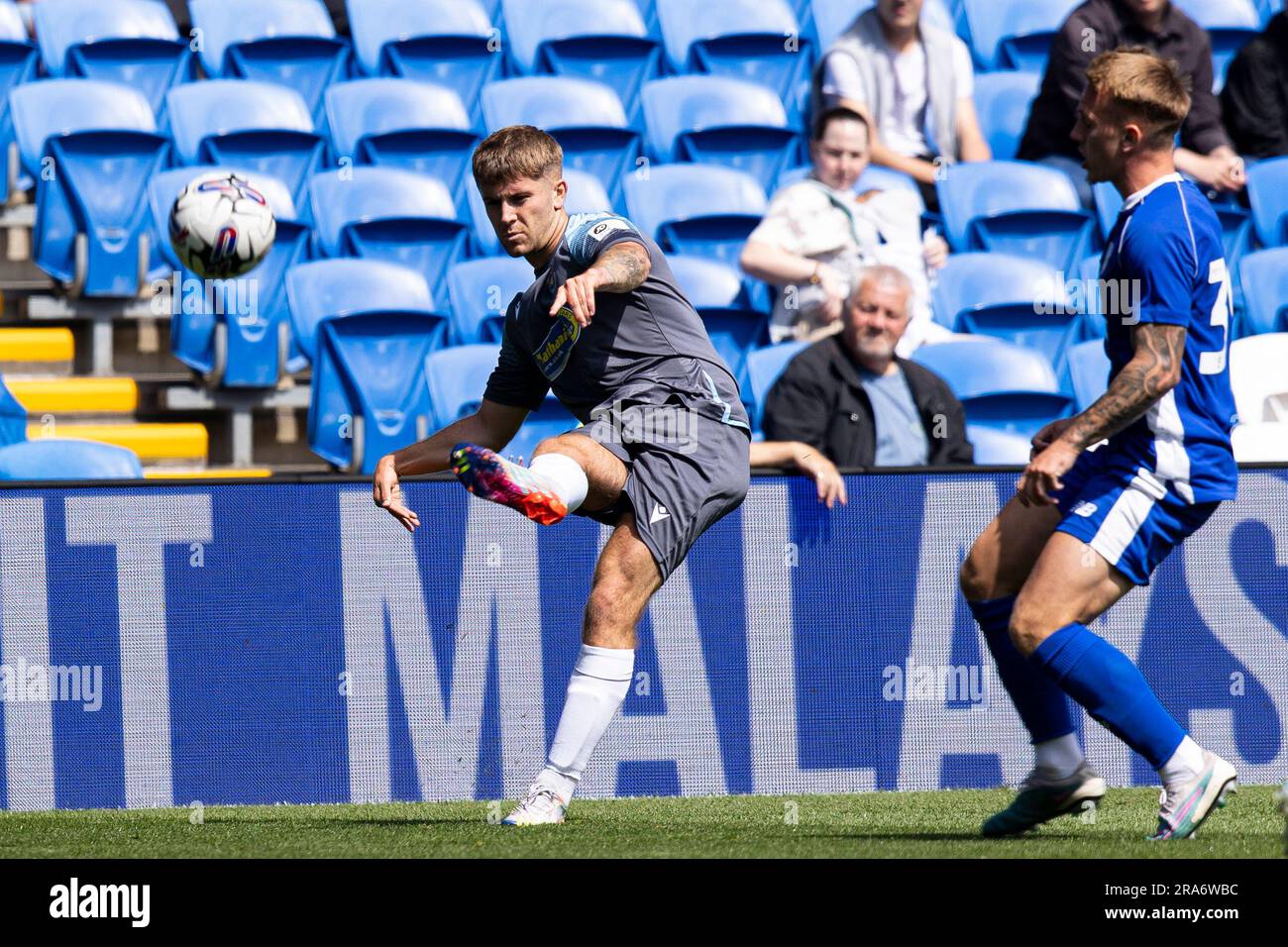 Cardiff, UK. 01st July, 2023. Ryan Reynolds of Penybont in action ...