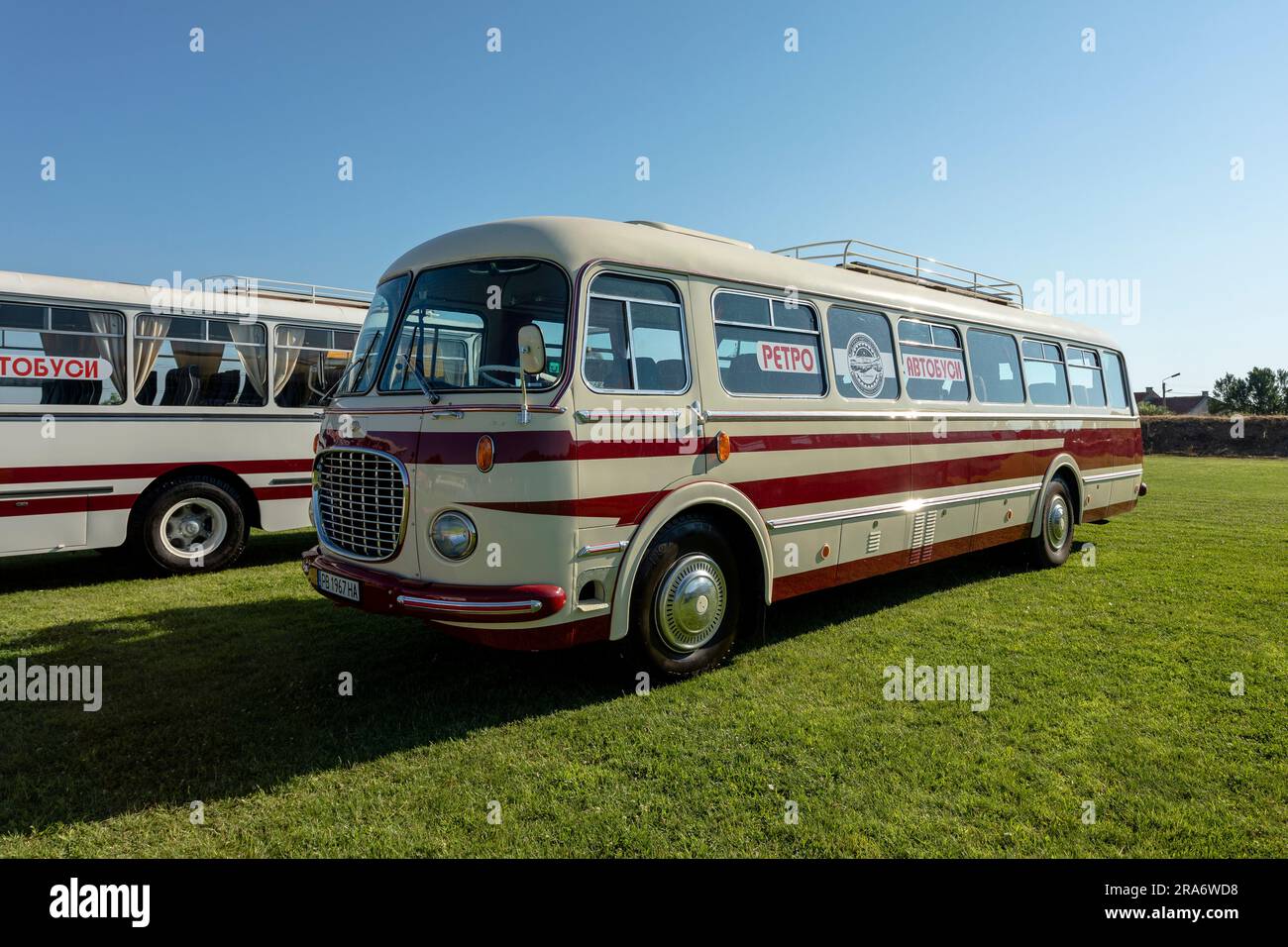 Brestovitsa, Bulgaria - July 01, 2023: Second gathering of retro buses ...