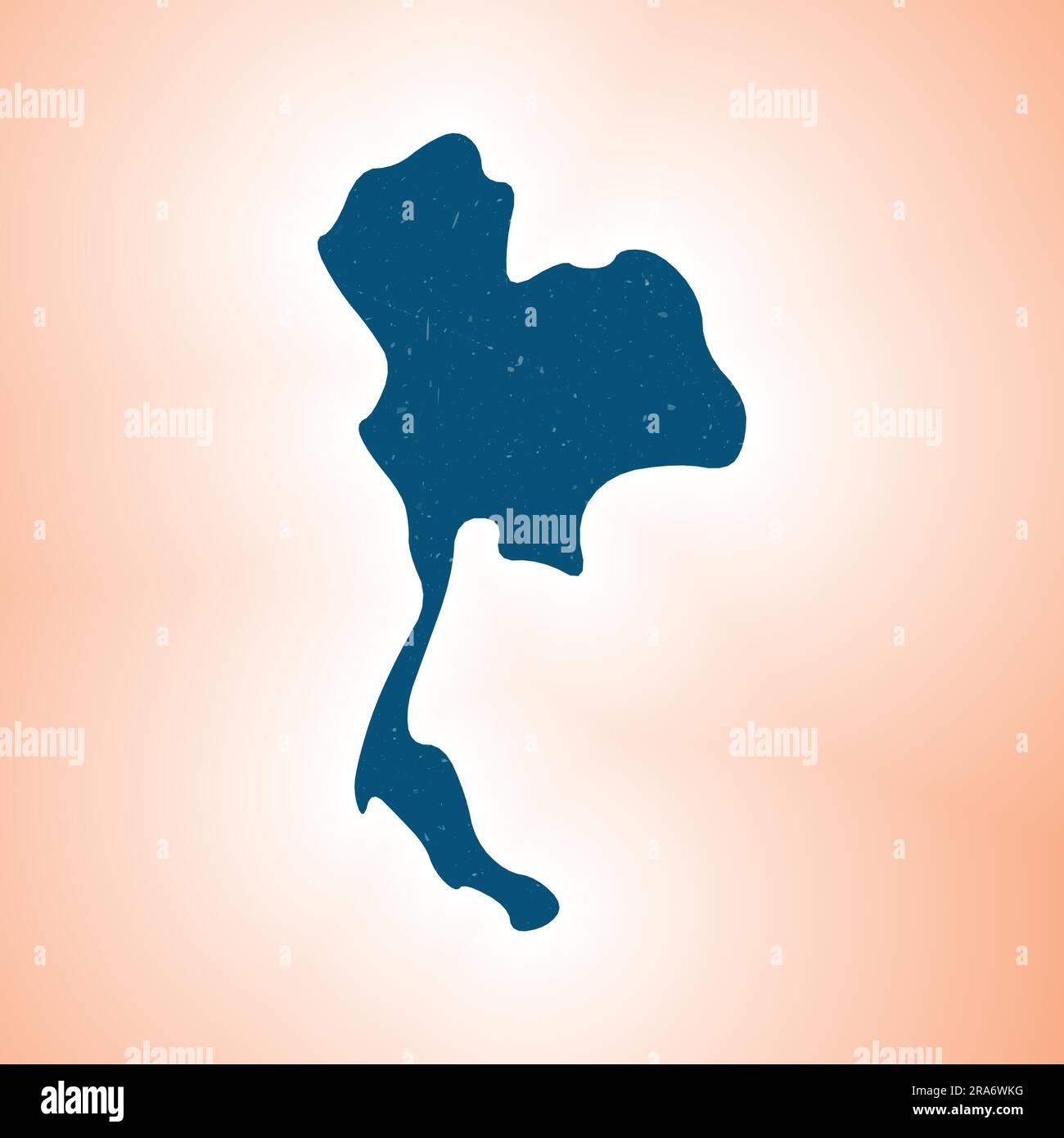 Thailand shape on gradient background. Country map with scratch texture ...