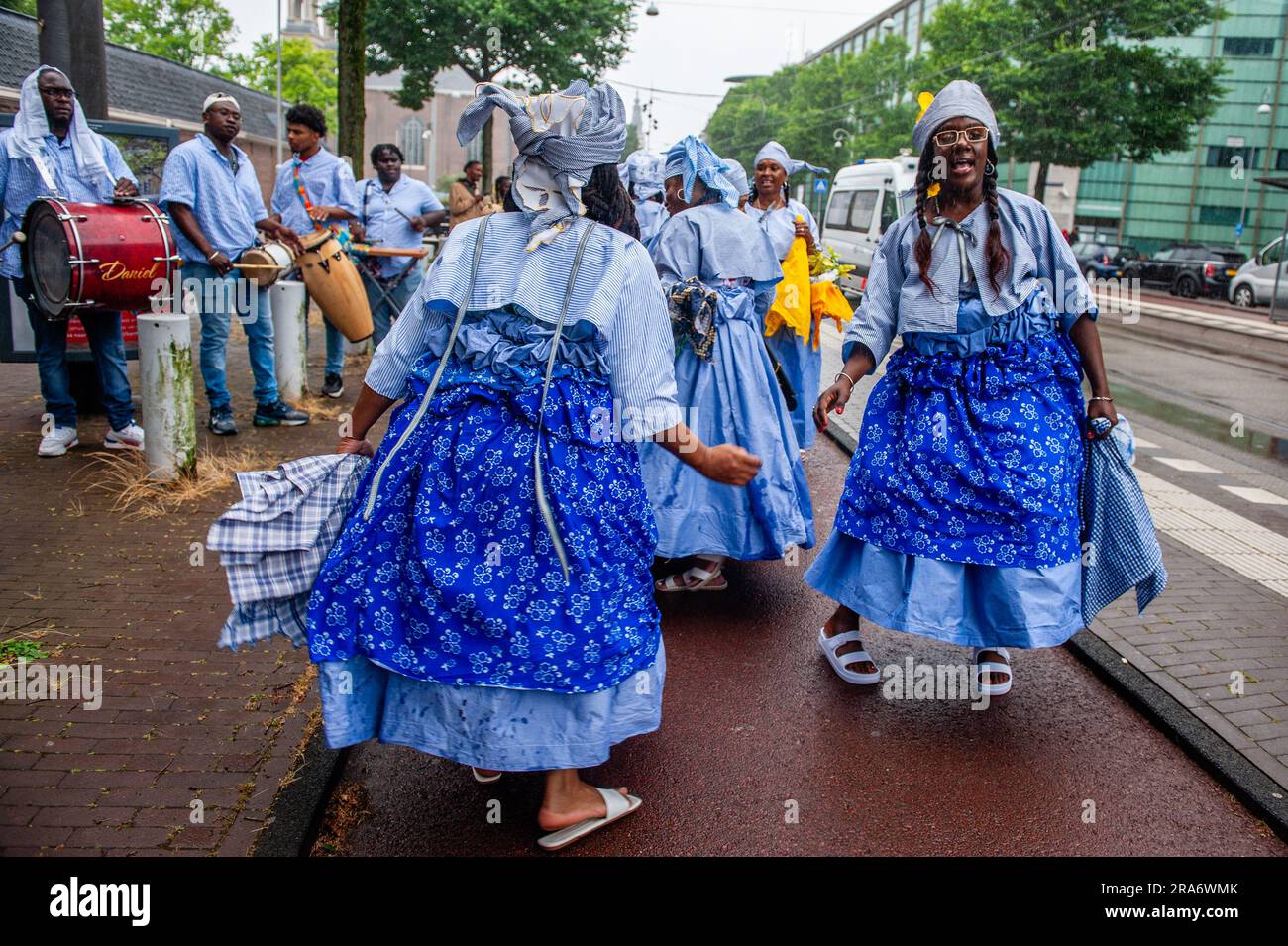 Amsterdam, Netherlands. 01st July, 2023. Surinamese women are seen ...