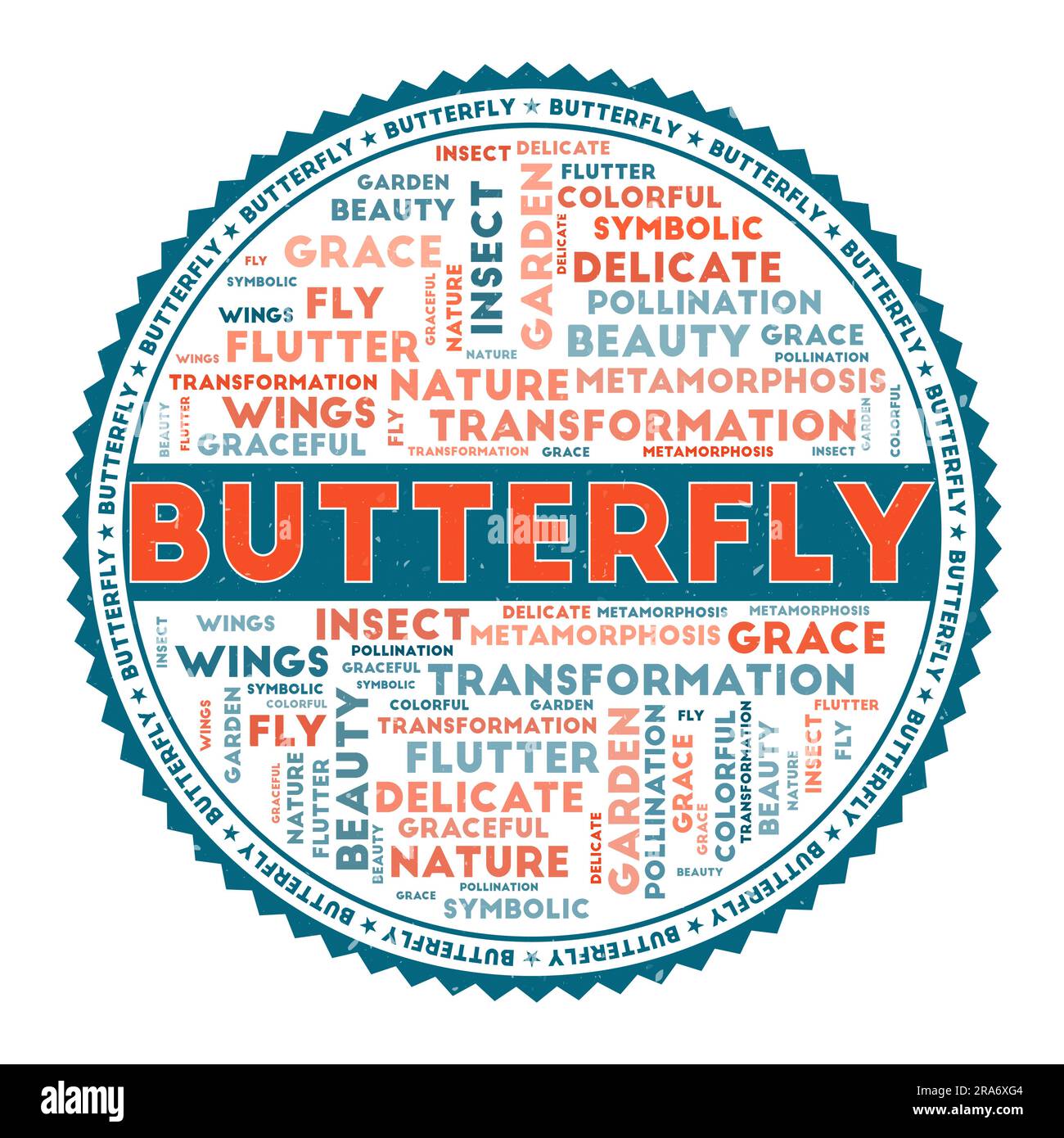 BUTTERFLY word image. Butterfly concept with word clouds and round text ...