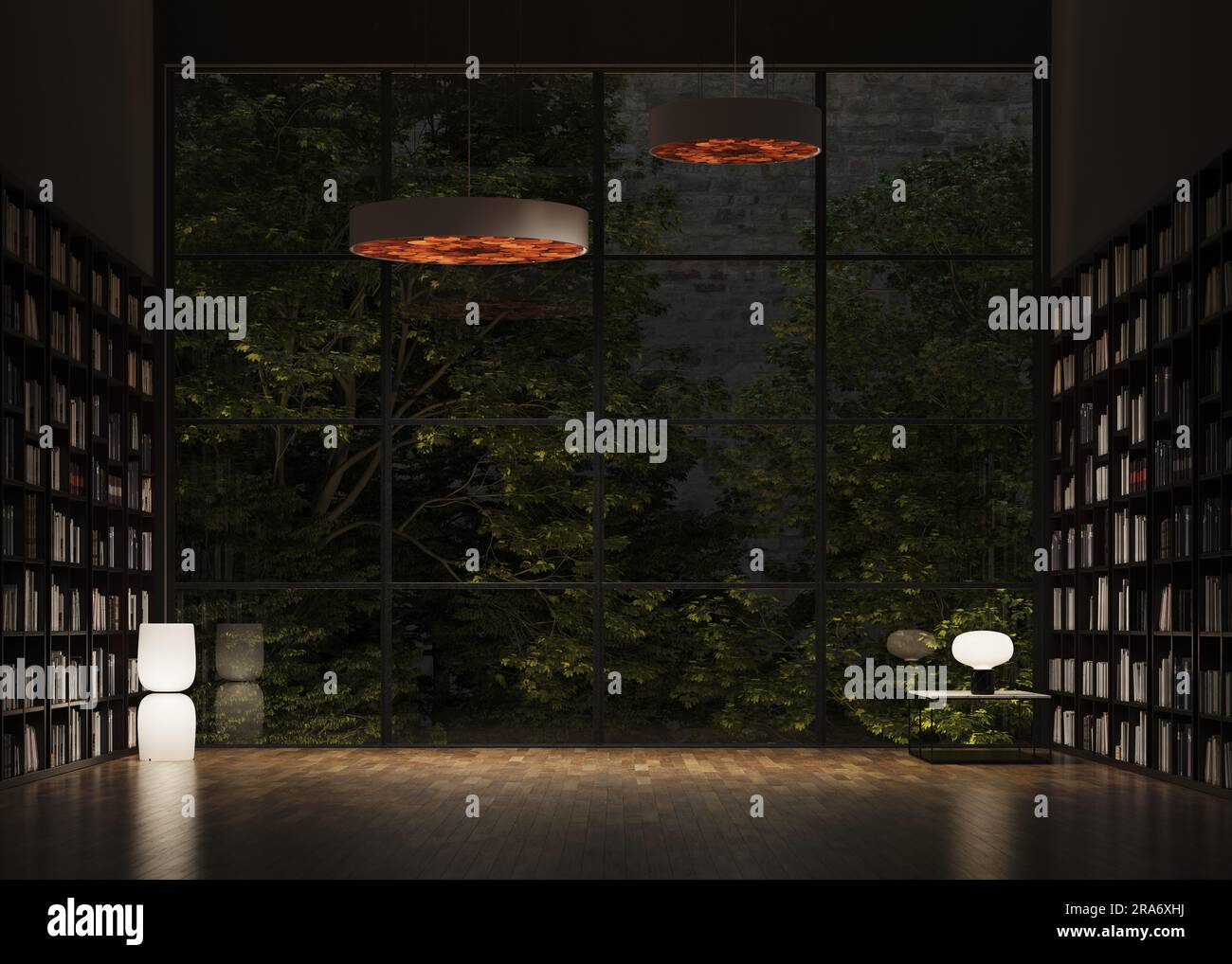 3d Render of a big empty space with high ceiling Stock Photo - Alamy